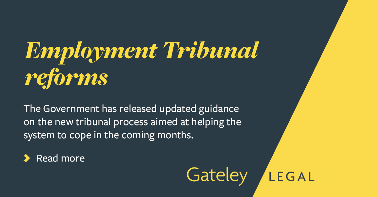 Updated guidance on the new tribunal process - Articles - Gateley