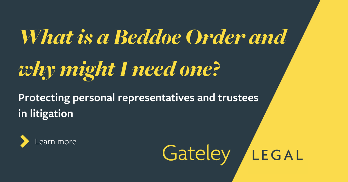 What is a Beddoe Order and why might I need one? - Articles - Gateley