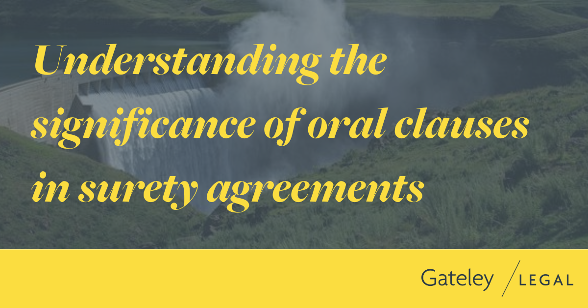 Understanding the significance of oral clauses in surety agreements ...