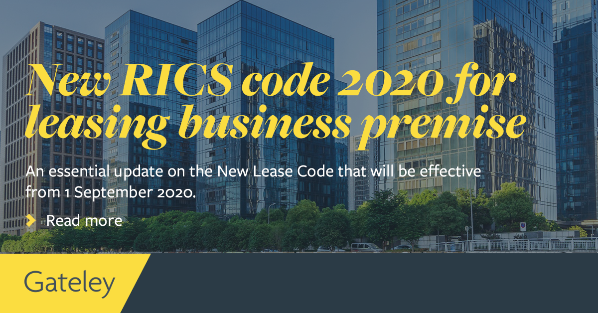 New RICS code 2020 for leasing business premise - Articles - Gateley
