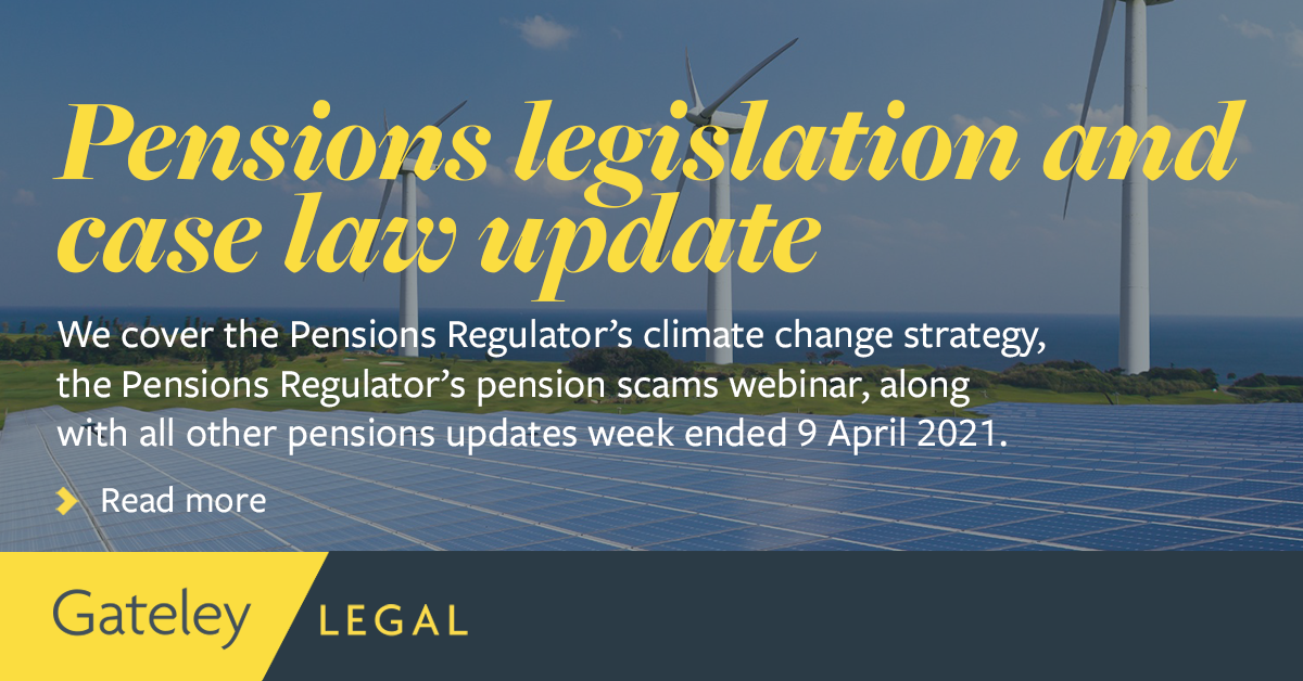 Pensions legislation and case law update: the latest developments week ...