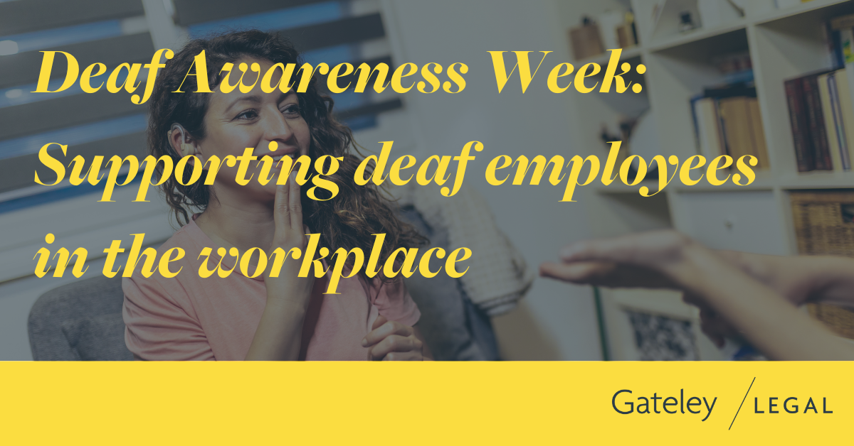 Deaf Awareness Week: Supporting deaf employees in the workplace ...