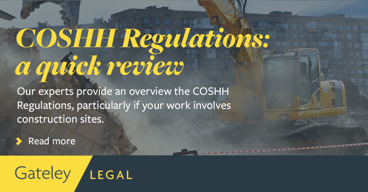 COSHH Regulations: a quick review - Articles - Gateley