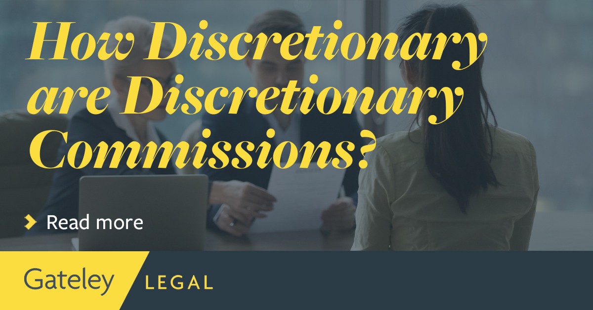 How Discretionary are Discretionary Commissions? - Articles - Gateley