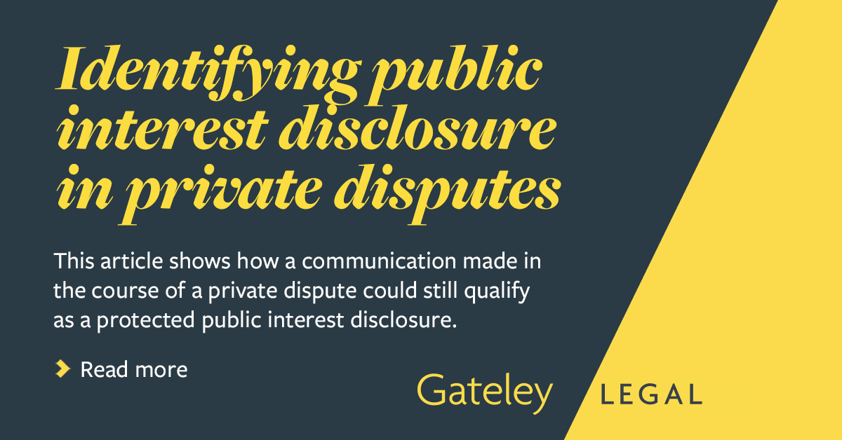 Identifying public interest disclosure in private disputes - Articles ...