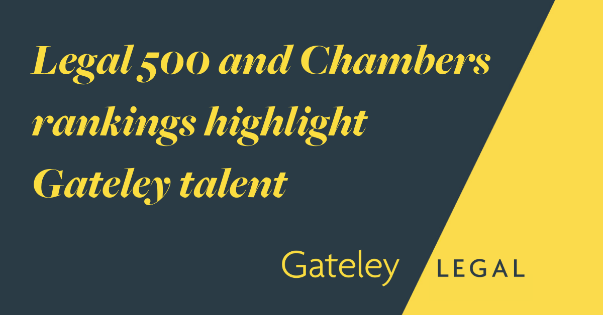 Legal 500 and Chambers rankings highlight Gateley talent - News - Gateley