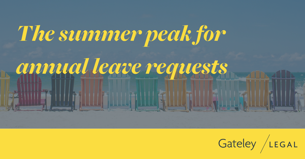 The summer peak for annual leave requests - Articles - Gateley