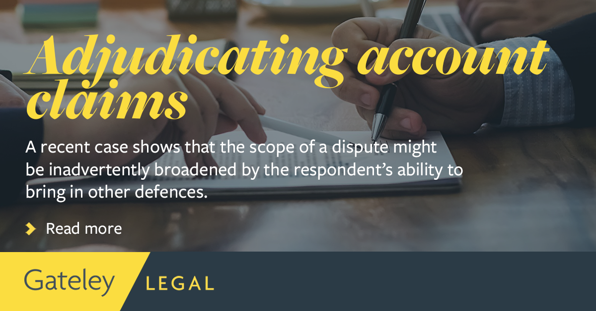 Adjudicating account claims - Articles - Gateley