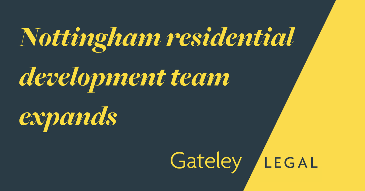 Nottingham residential development team expands - News - Gateley