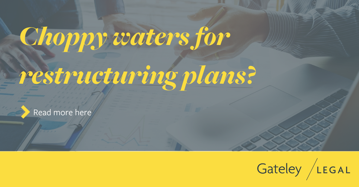 Choppy waters for restructuring plans? - Articles - Gateley