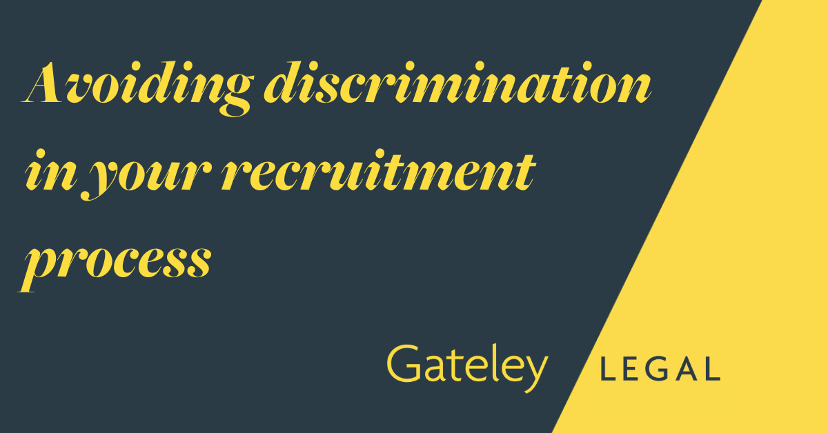 Avoiding discrimination in your recruitment process - Articles - Gateley