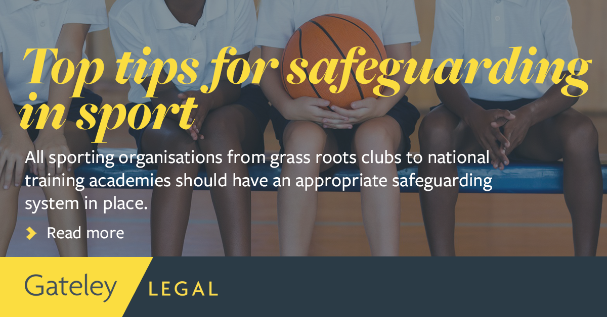Top tips for safeguarding in sport - Articles - Gateley