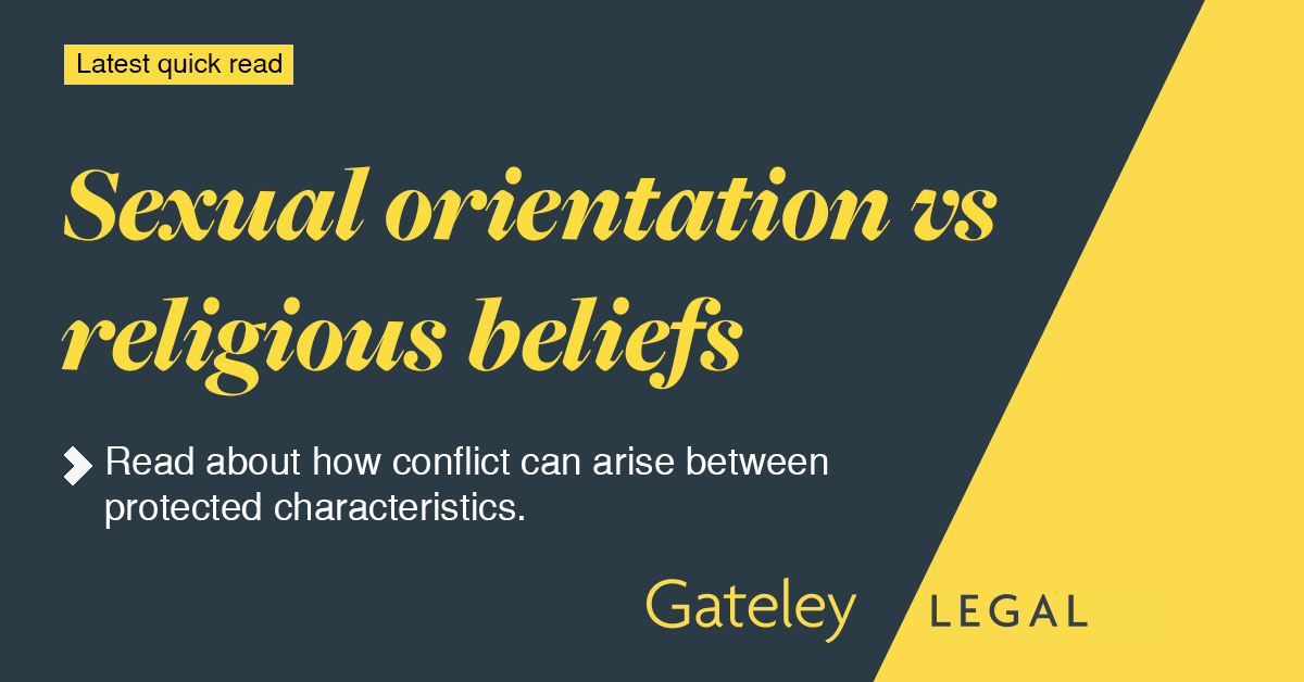 Sexual orientation vs religious belief: competing protected ...