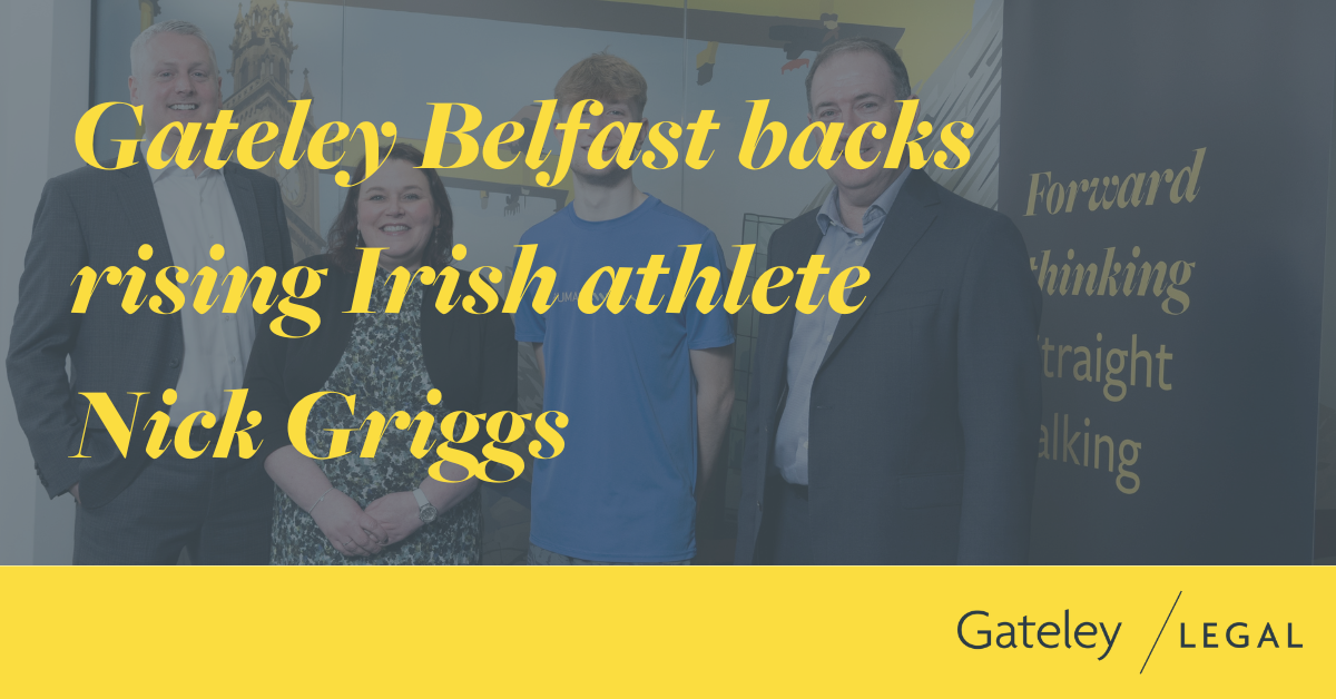 Gateley Belfast backs rising Irish athlete Nick Griggs - News - Gateley