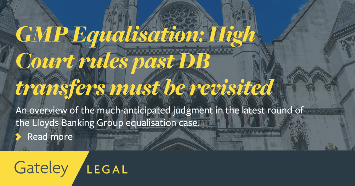 GMP Equalisation: High Court rules past DB transfers must be revisited ...