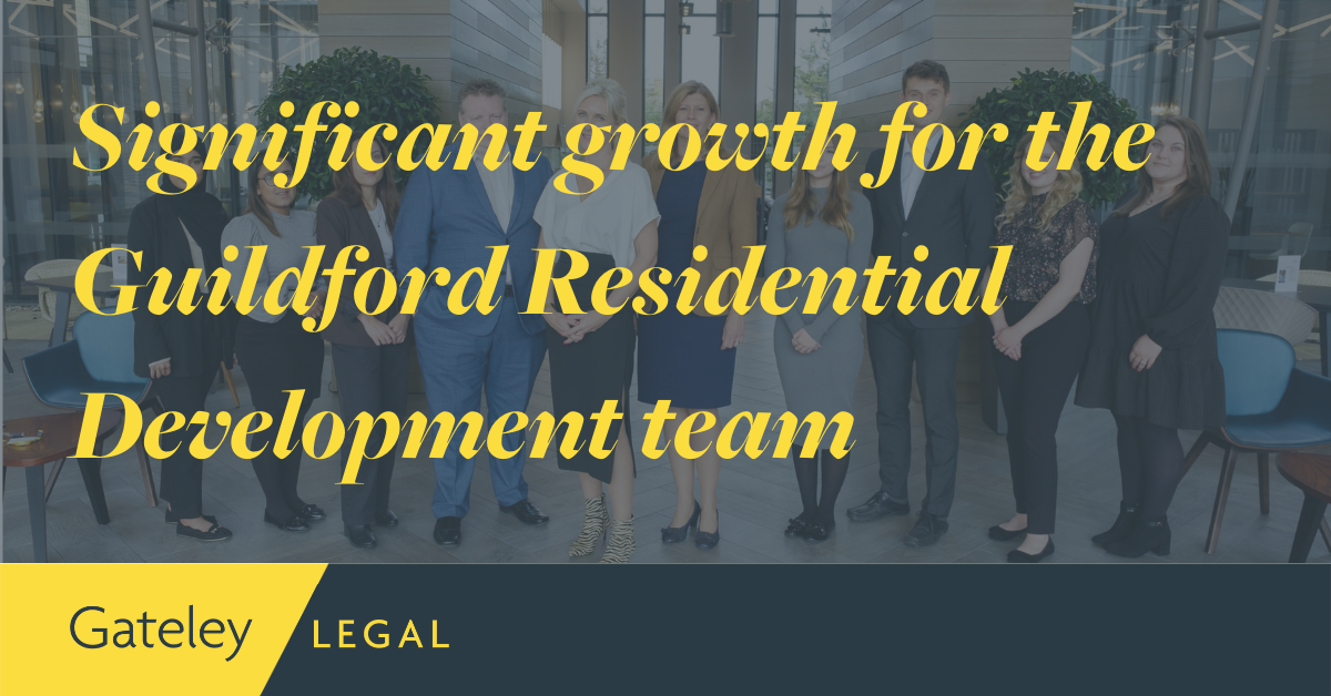 Significant growth for the Guildford Residential Development team ...