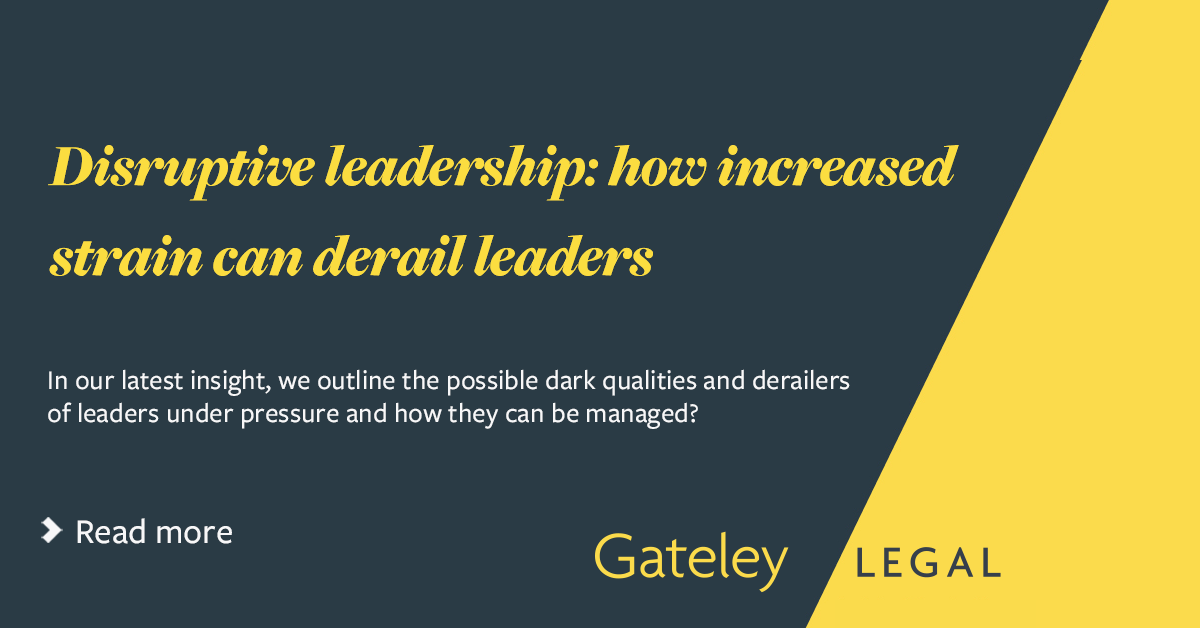Disruptive leadership: how increased strain can derail leaders ...