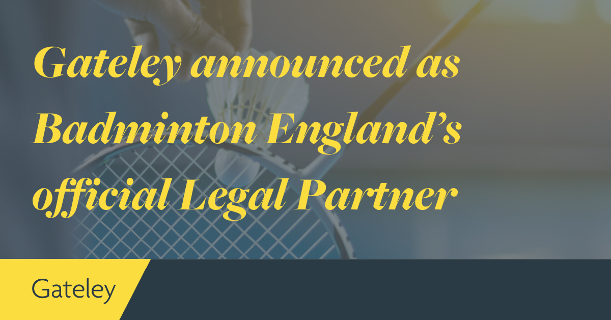 Gateley announced as Badminton England’s official Legal Partner - News ...