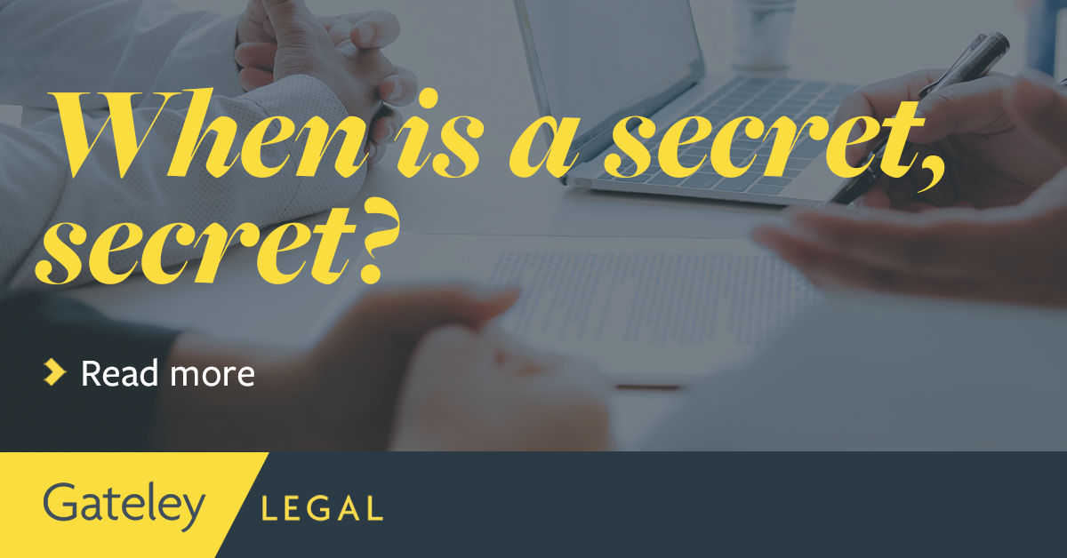 When is a secret, secret? - Articles - Gateley