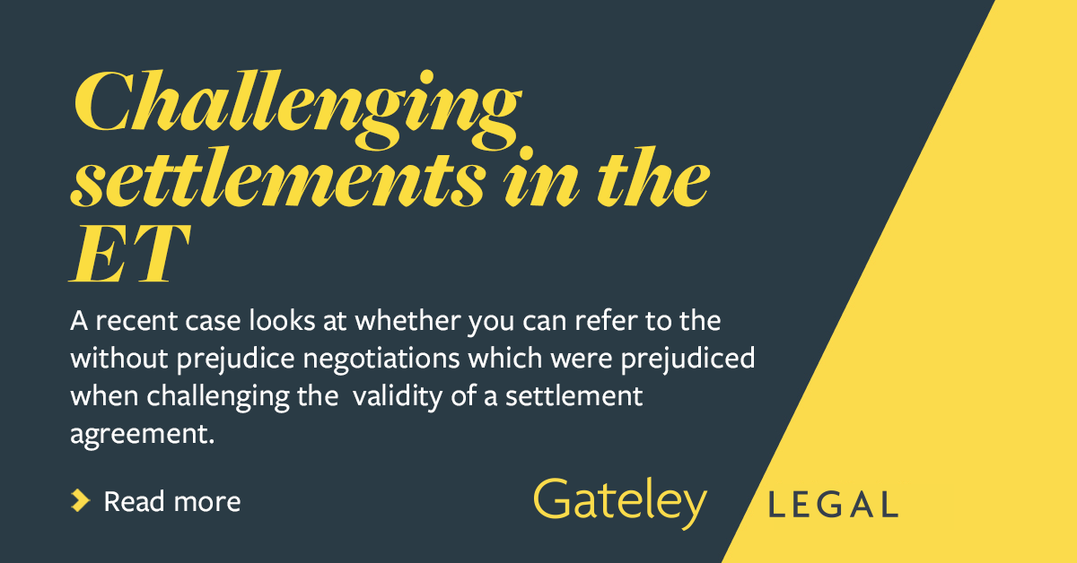Challenging settlements in the ET - Articles - Gateley