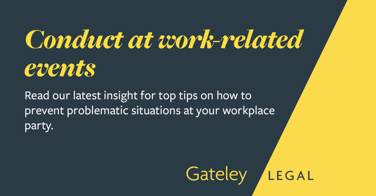Conduct at work-related events - Articles - Gateley